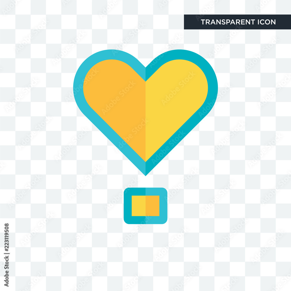 Heart vector icon isolated on transparent background, Heart logo design ...