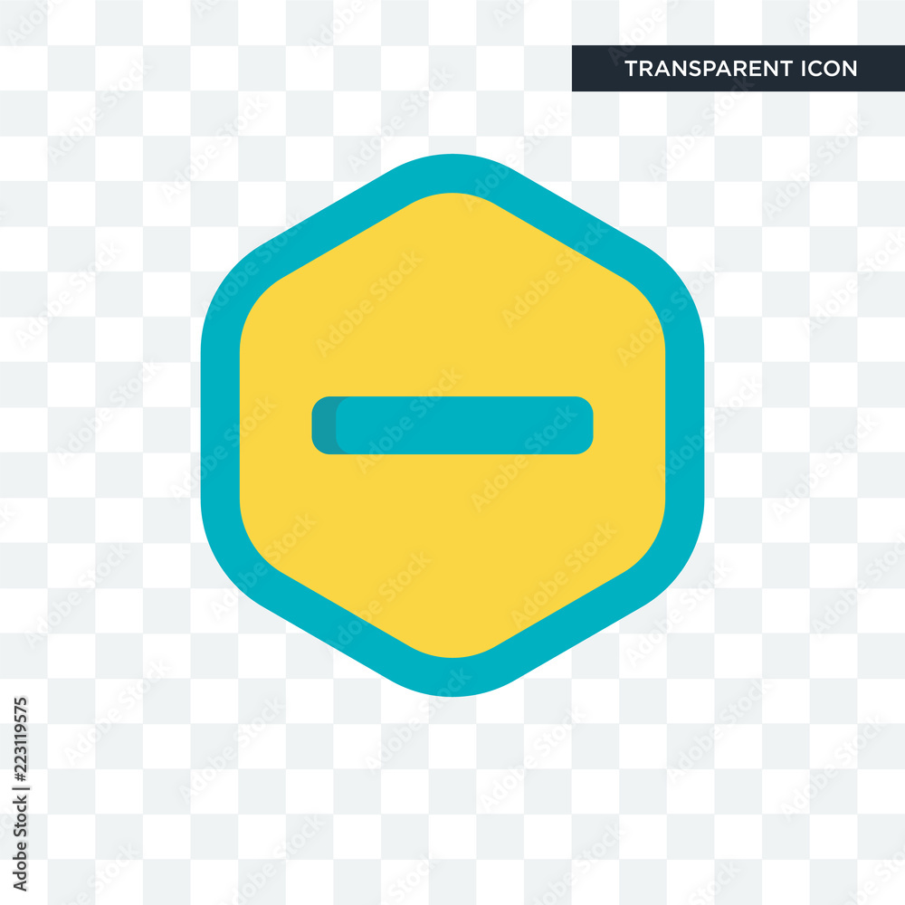 Minus vector icon isolated on transparent background, Minus logo design ...