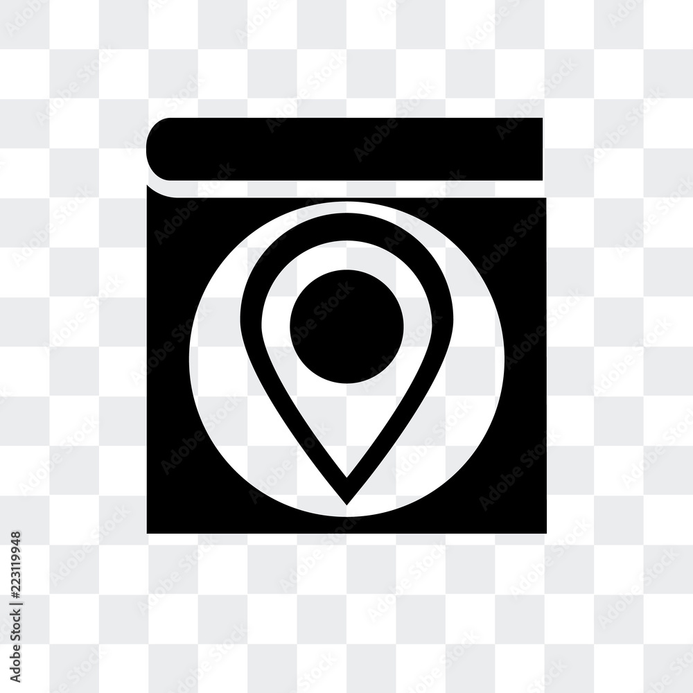 map book icon isolated on transparent background. Modern and editable ...