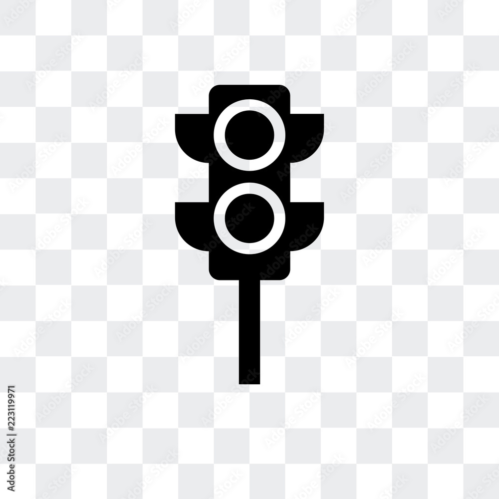 traffic light icon isolated on transparent background. Modern and ...