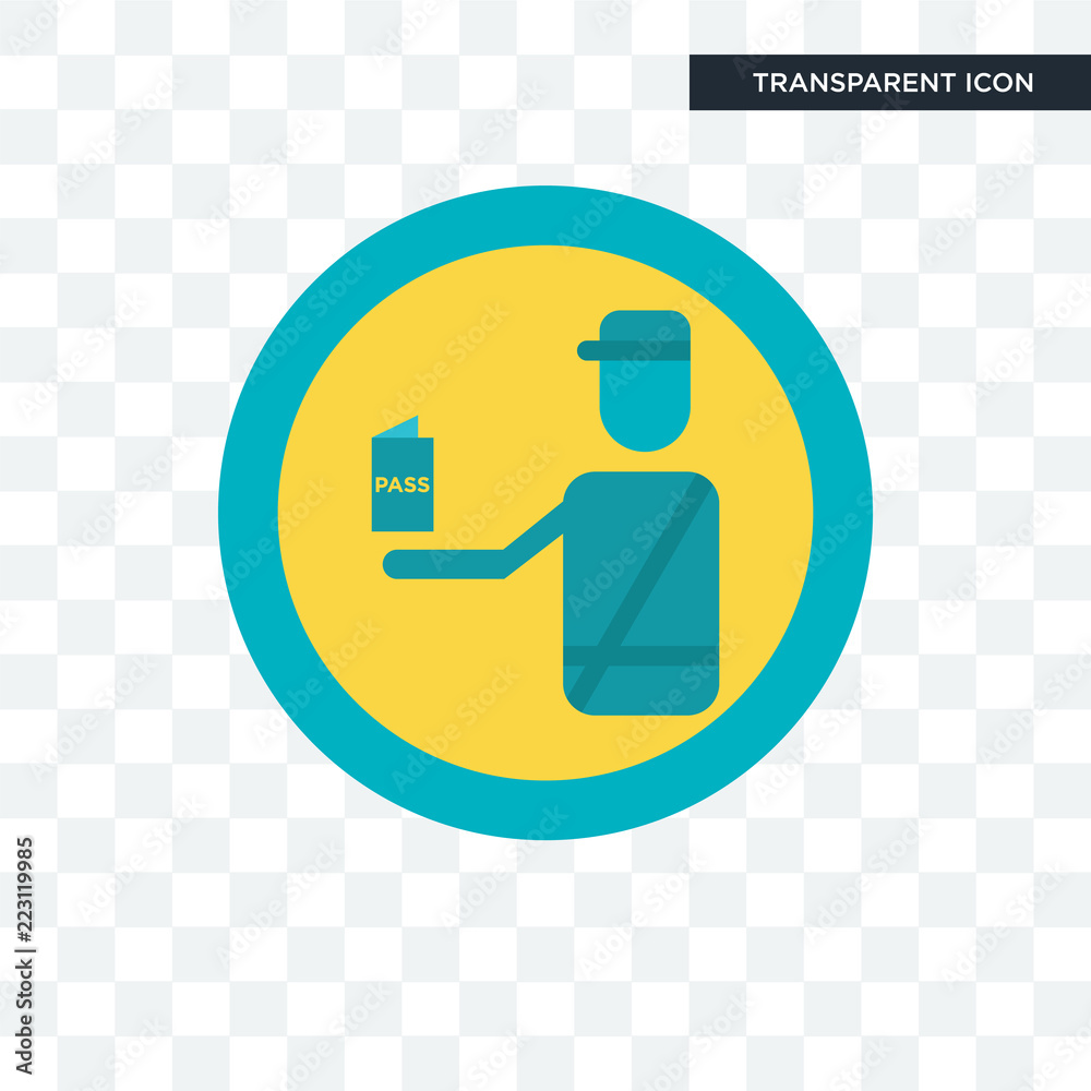 Passport vector icon isolated on transparent background, Passport logo ...