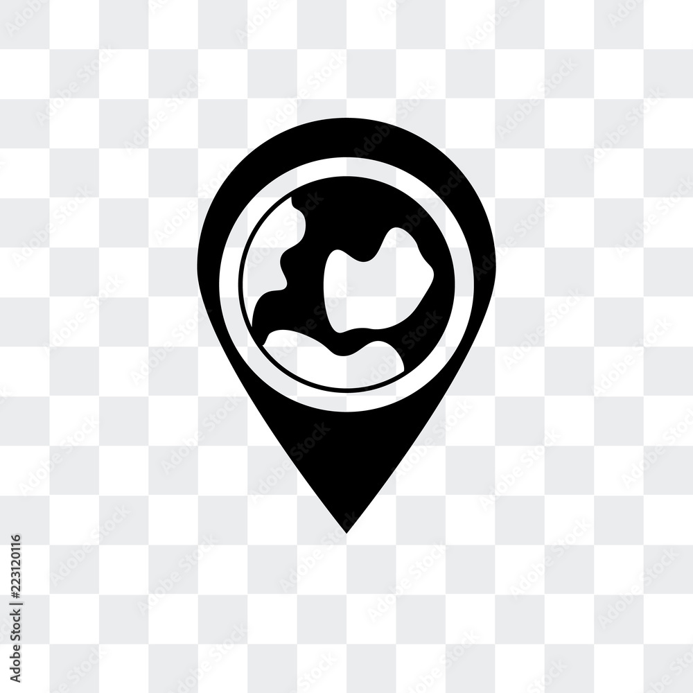 geolocalization icon isolated on transparent background. Modern and ...