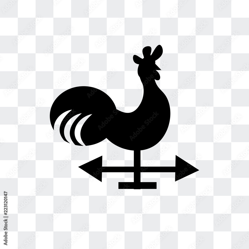 rooster icon isolated on transparent background. Modern and editable ...