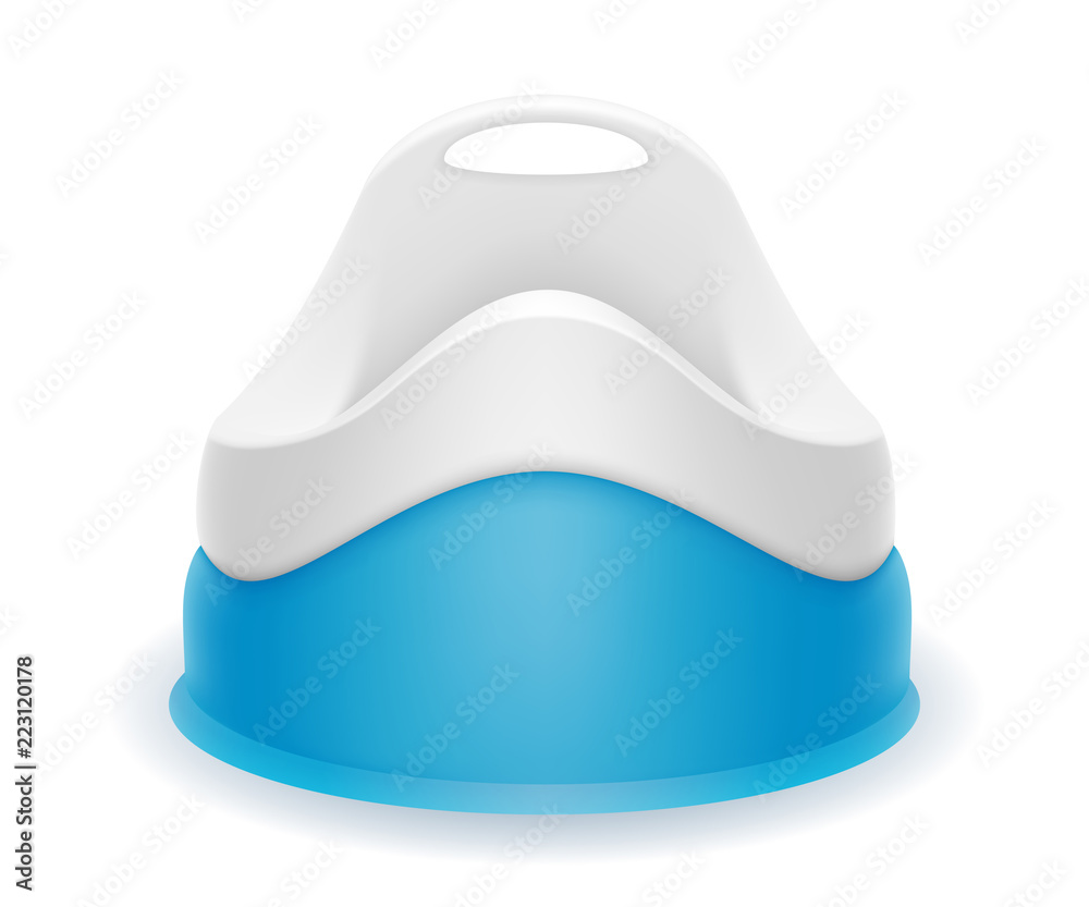 blue children potty stock vector illustration Stock Vector | Adobe Stock
