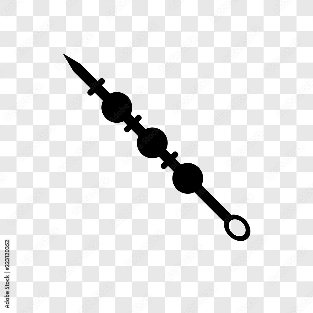 Skewer vector icon isolated on transparent background, Skewer logo ...