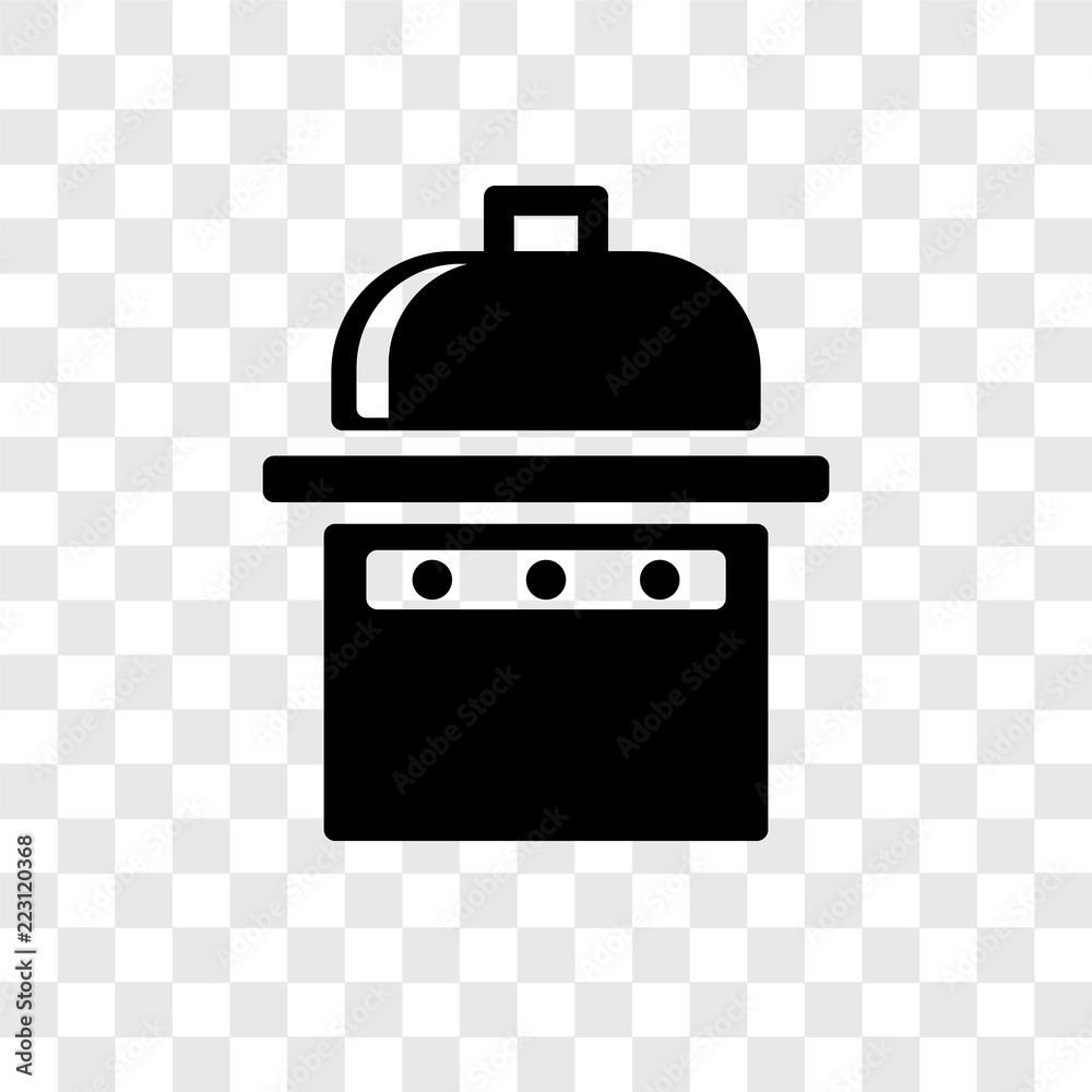 Grill vector icon isolated on transparent background, Grill logo design ...