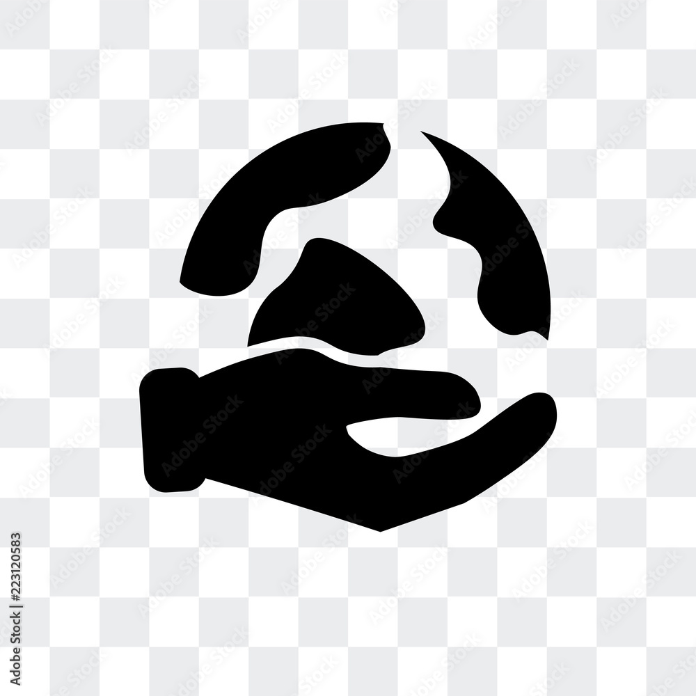 planet earth icon isolated on transparent background. Modern and ...