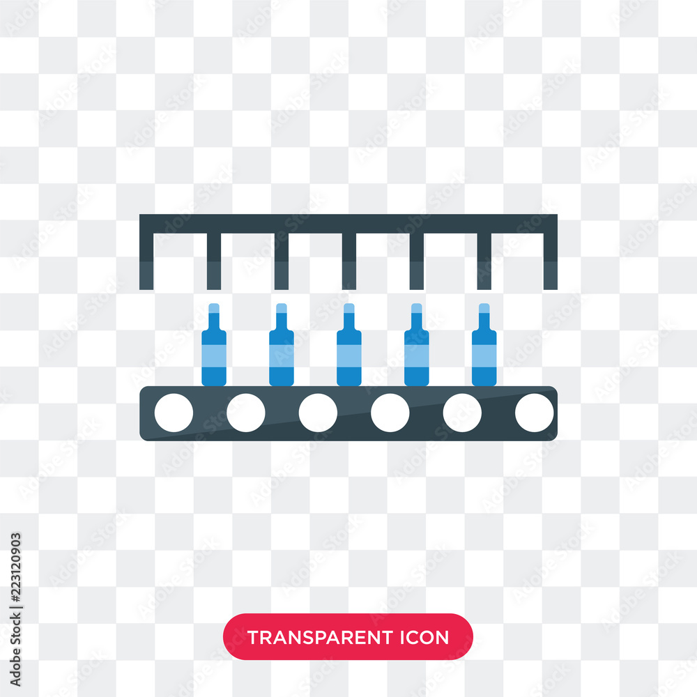 Conveyor vector icon isolated on transparent background, Conveyor logo ...