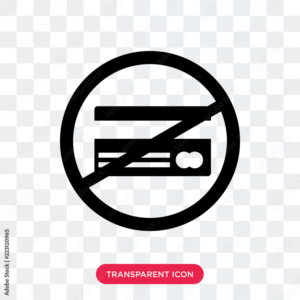 Cit Card Crossed vector icon isolated on transparent background, Cit ...