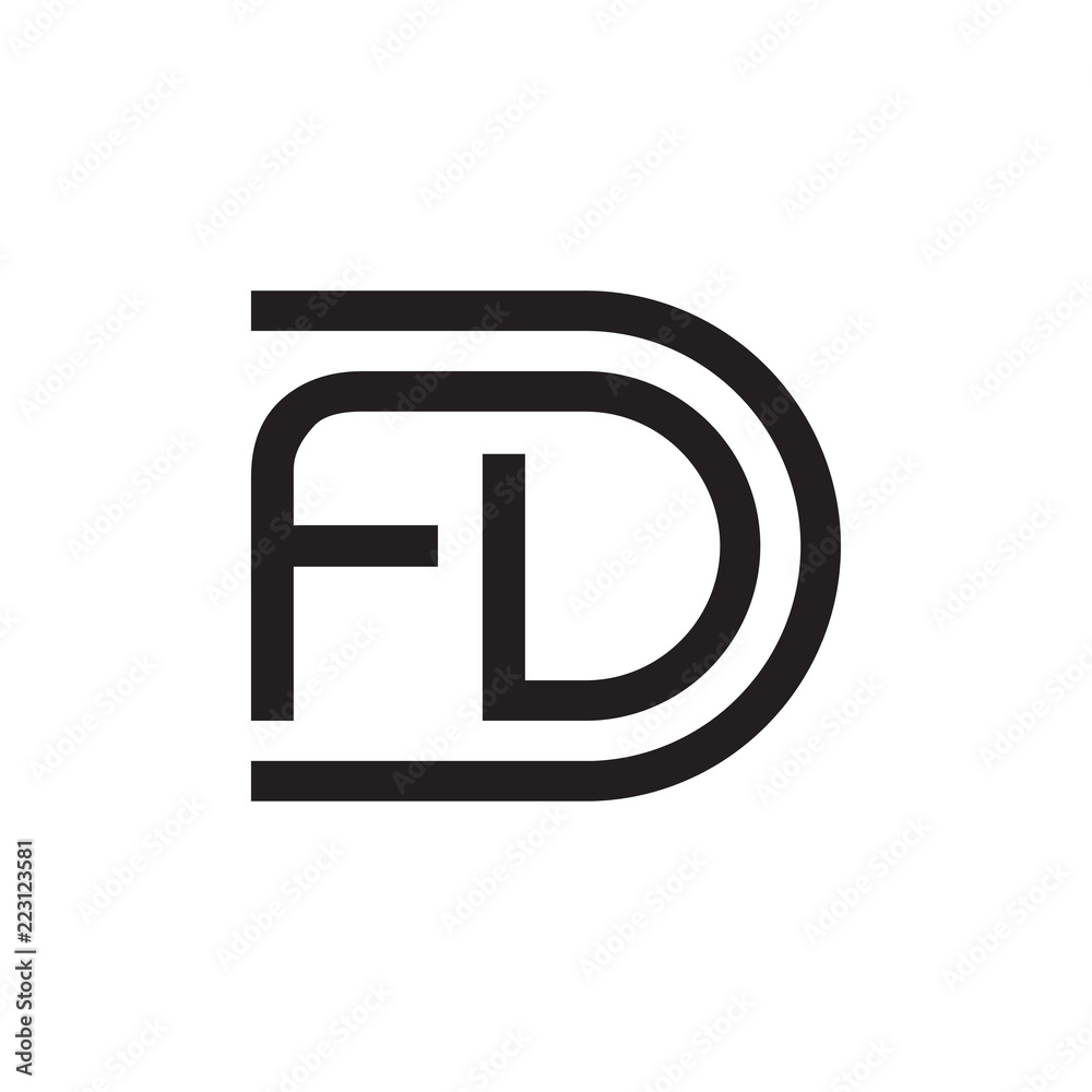 FD logo letter design Stock Vector | Adobe Stock