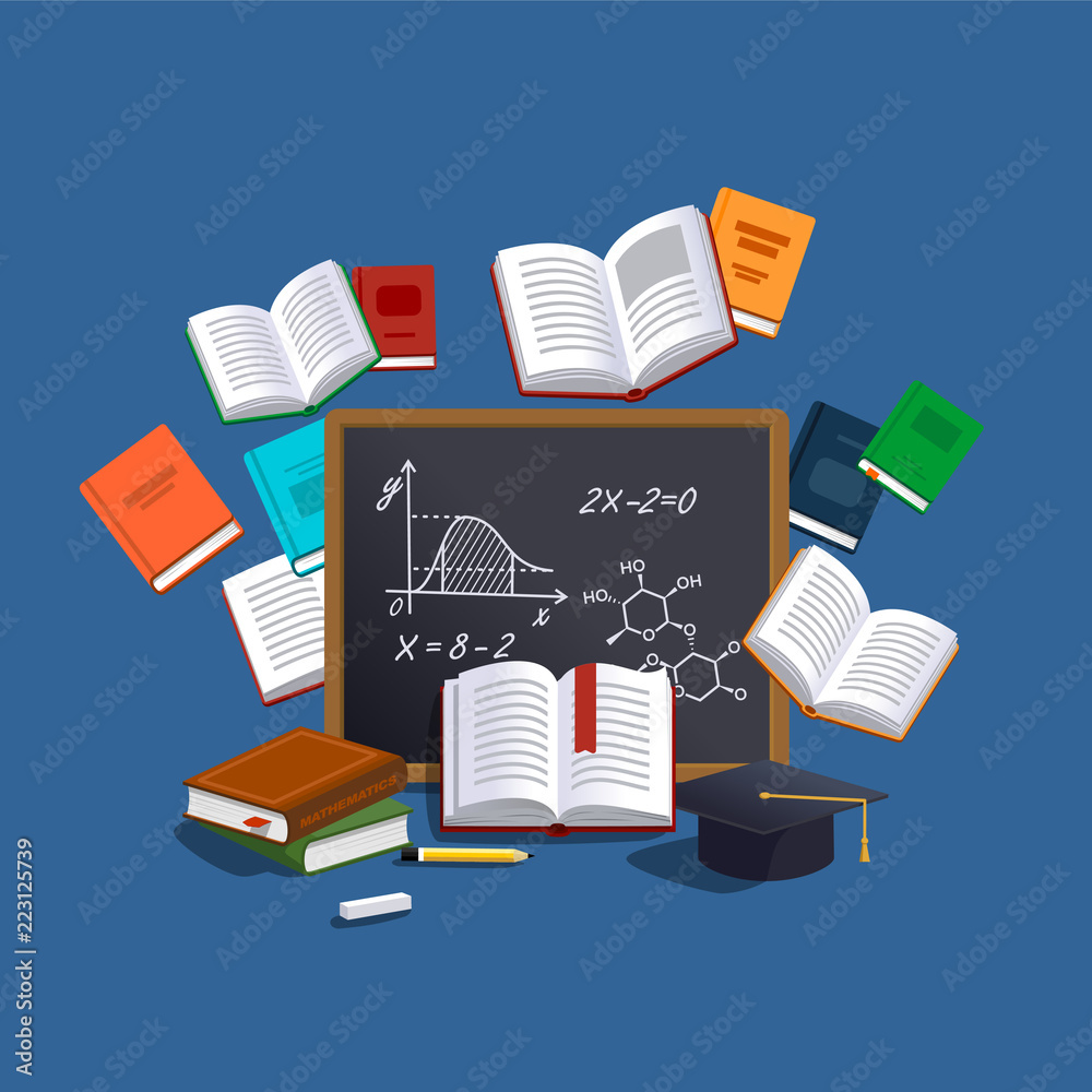 Classroom background. Education and learning concept. Student ...