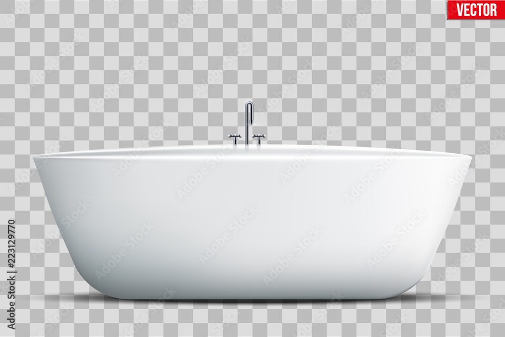 Modern bath isolated on transparent background. Element for design ...