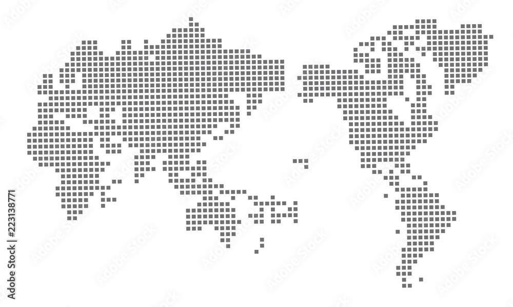 Dotted Map of the World Stock Vector | Adobe Stock