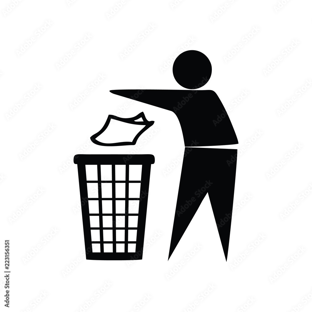 do not litter icon logo Stock Illustration | Adobe Stock