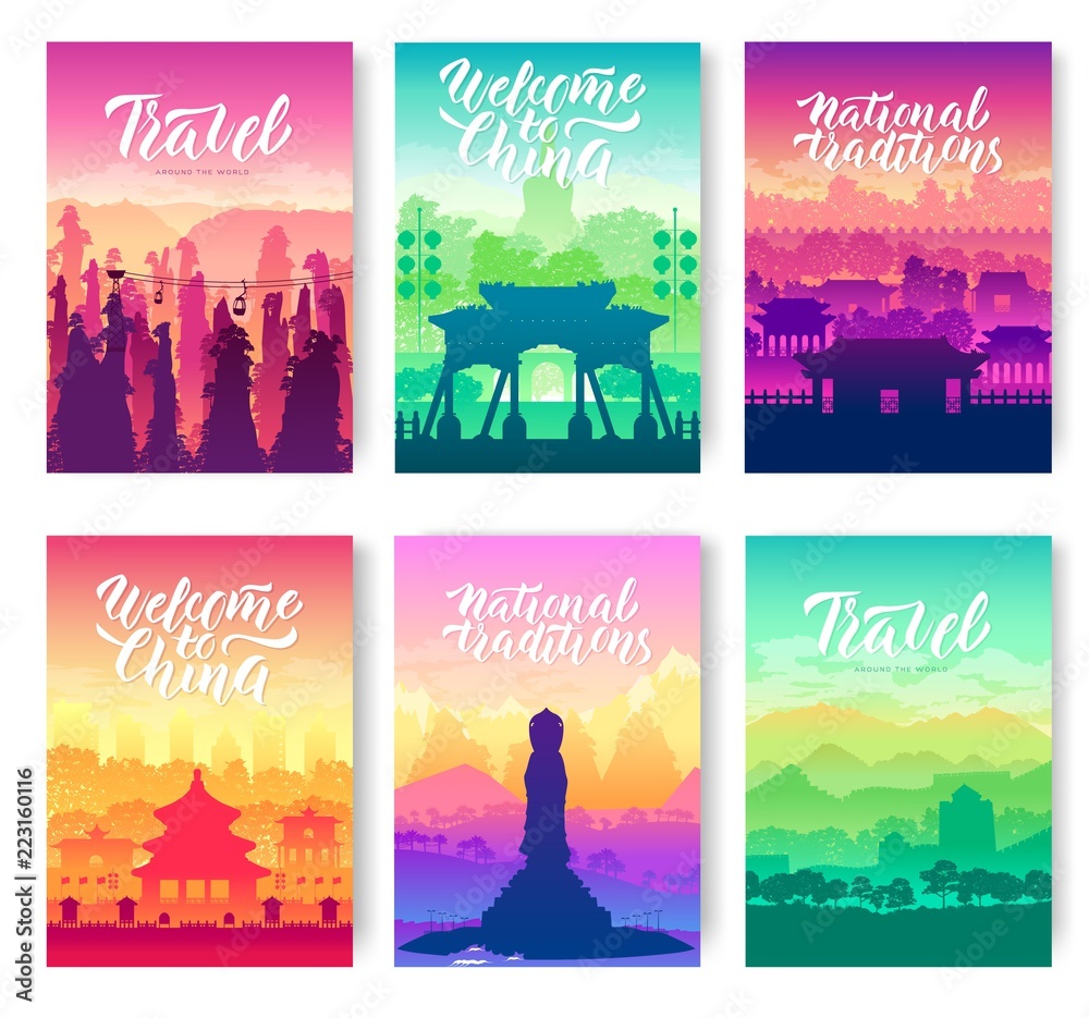 Top rated tourist attractions in china brochure cards set. Best Tourist ...