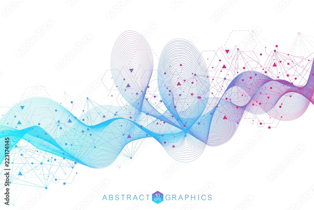 Modern futuristic background of the scientific hexagonal pattern ...