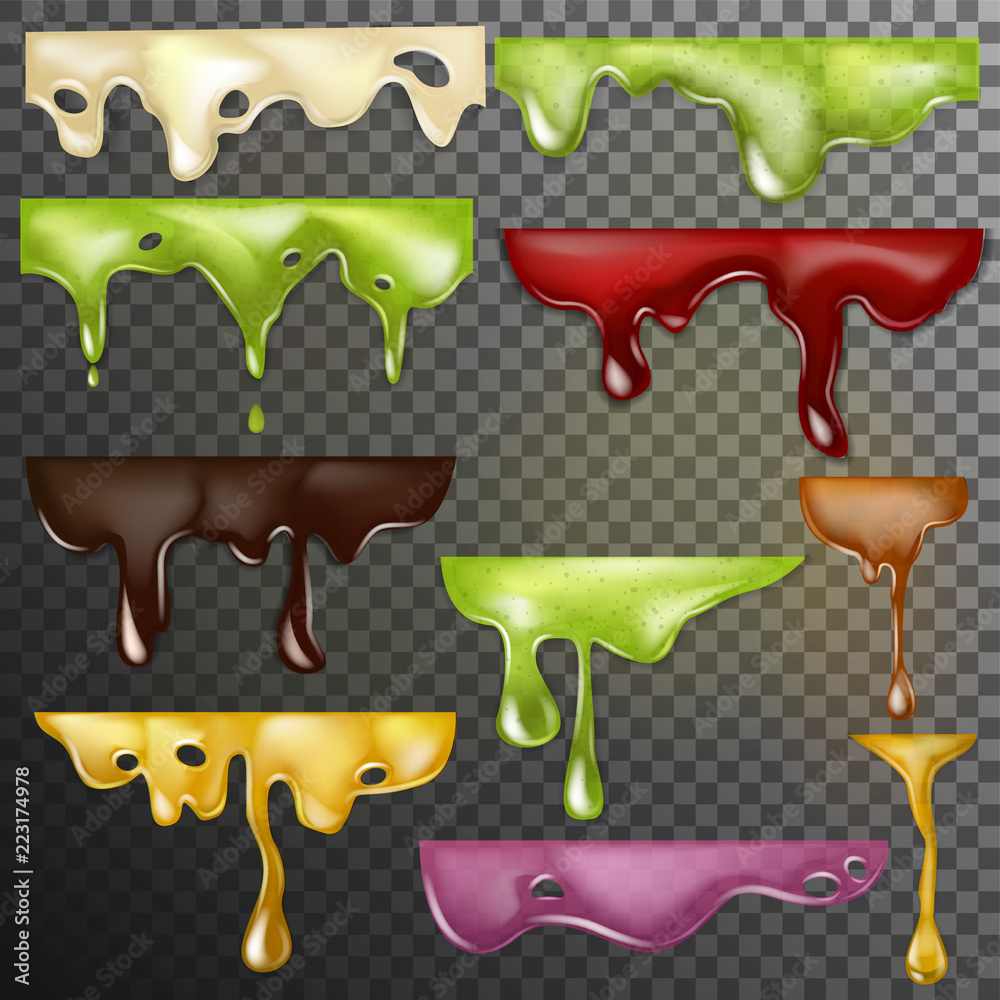 Dripping drops vector dripped liquid and dropping splash illustration ...