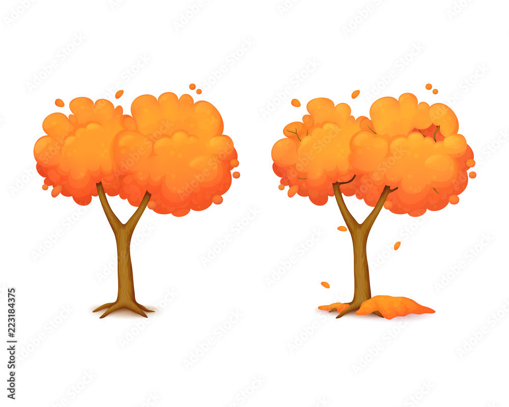 Cartoon Fall Tree