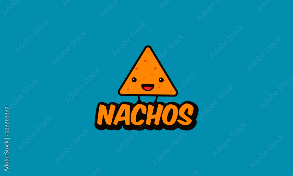 Nachos Logo Vector Illustration Stock Vector | Adobe Stock