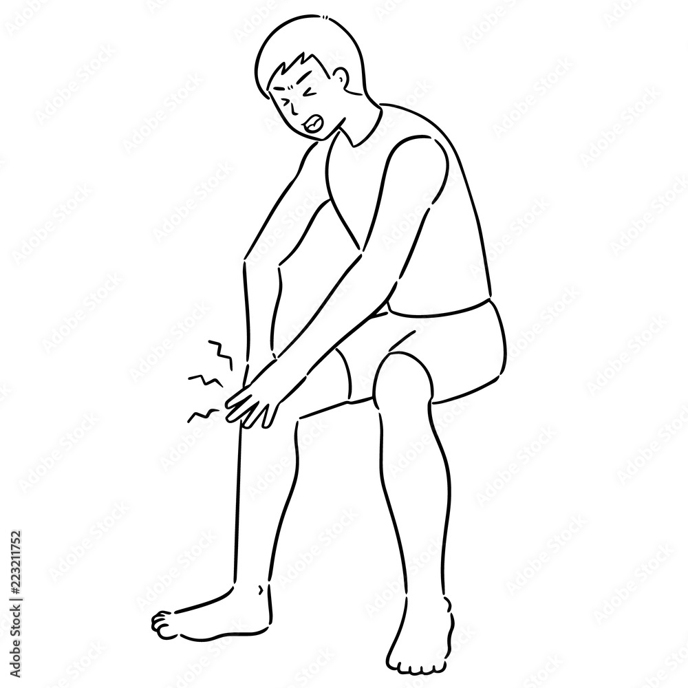 vector of knee pain Stock Vector | Adobe Stock