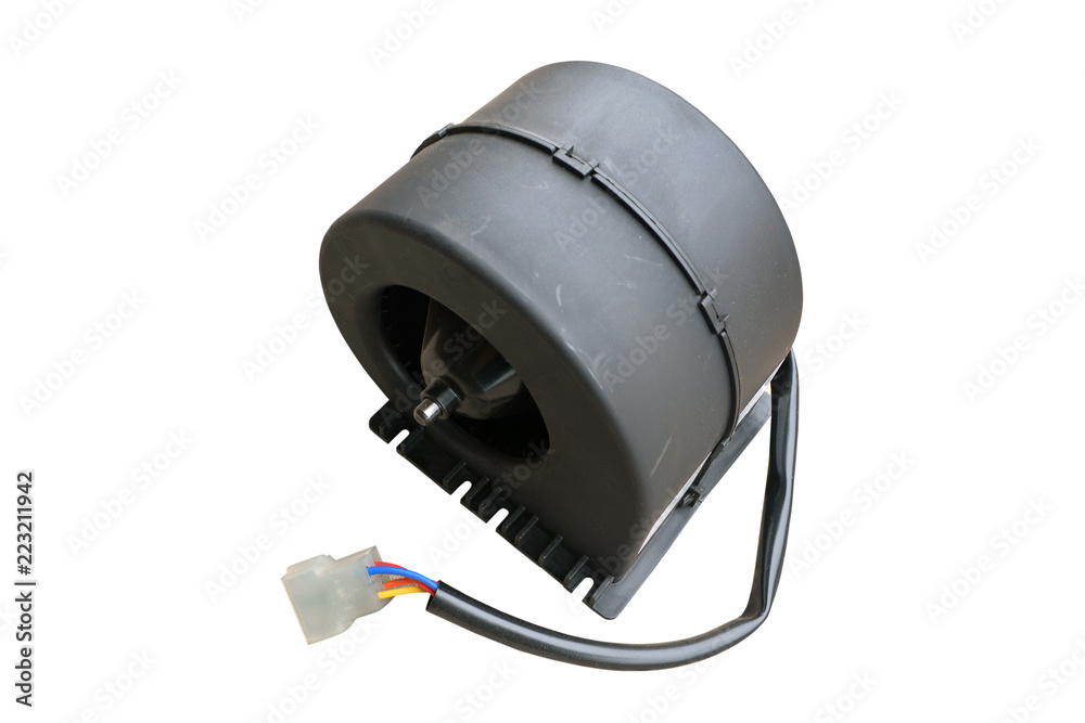 Air blower fan motor of car isolated on white background Stock Photo ...