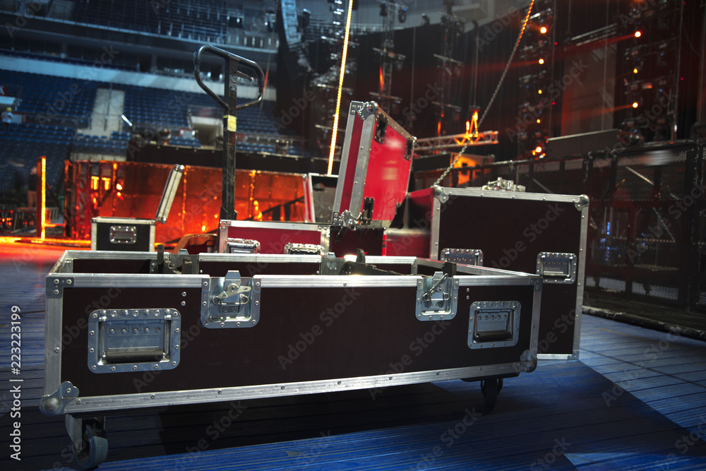 Preparing the stage for a concert Stock Photo | Adobe Stock