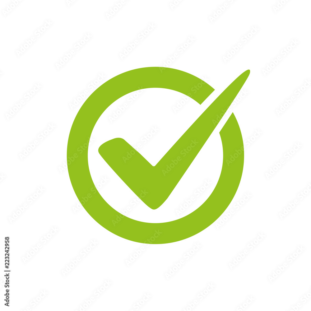 Check mark logo vector or icon. T approvement or cheklist design Stock ...