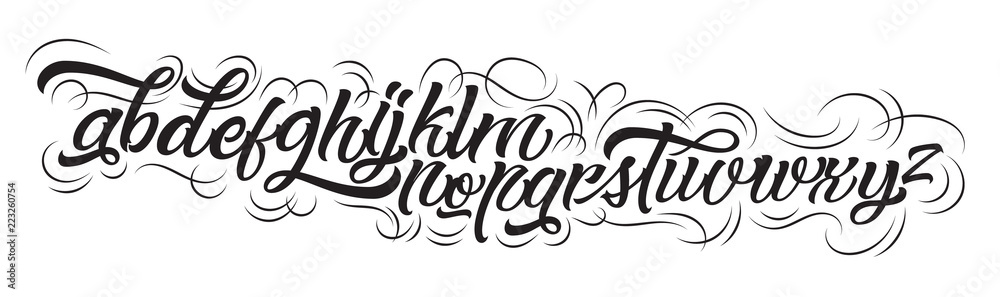 Vector Alphabet. Exclusive Custom Letters. Lettering and Custom ...