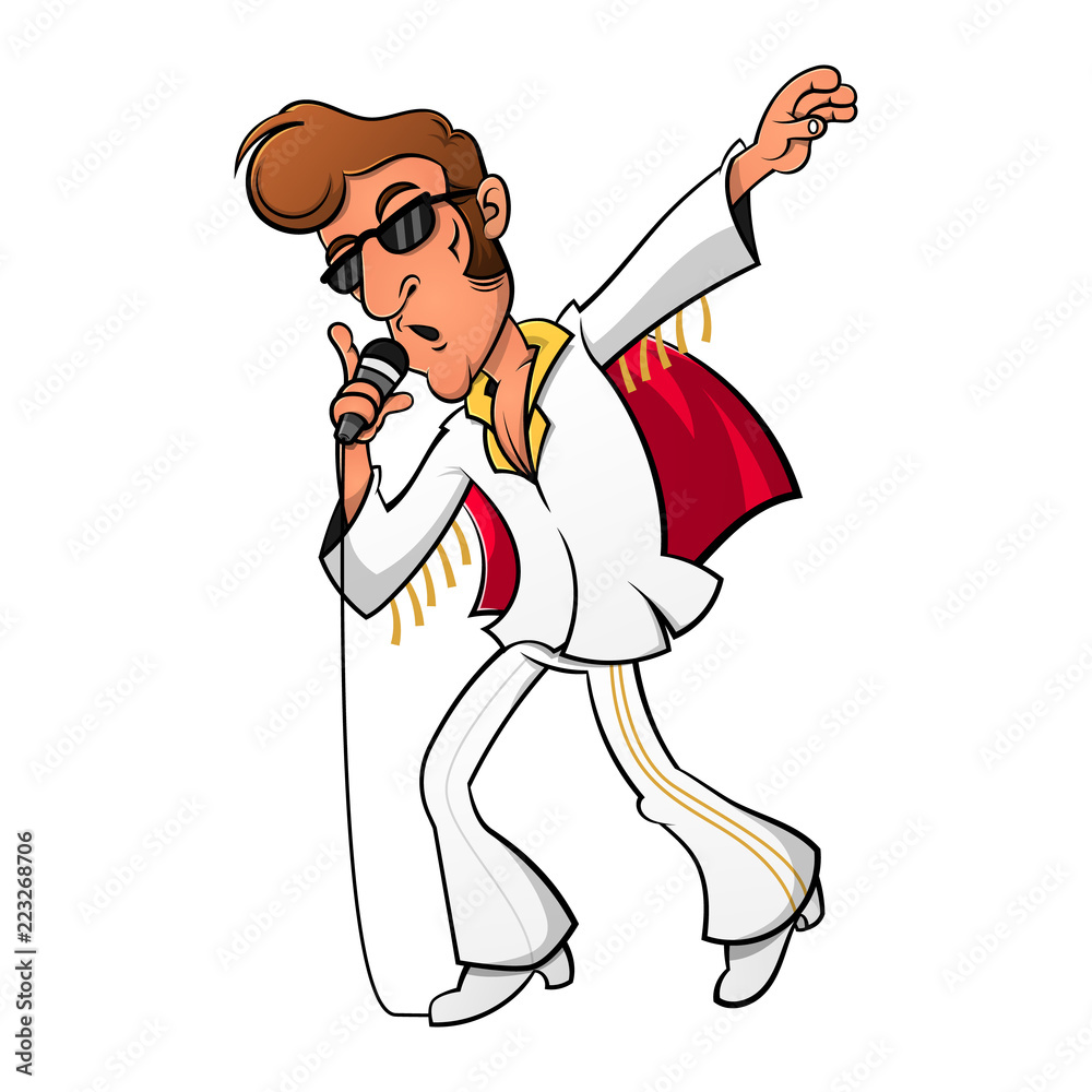 Man Singing in vintage style with pompadour hairs and cutbray pants ...