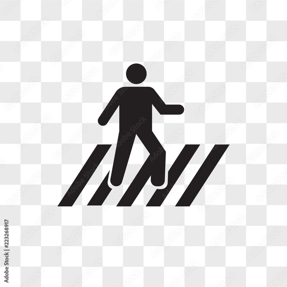 Pedestrian vector icon isolated on transparent background, Pedestrian ...