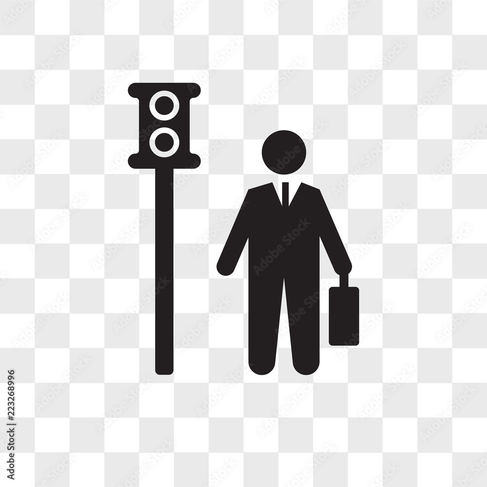 Pedestrian vector icon isolated on transparent background, Pedestrian ...