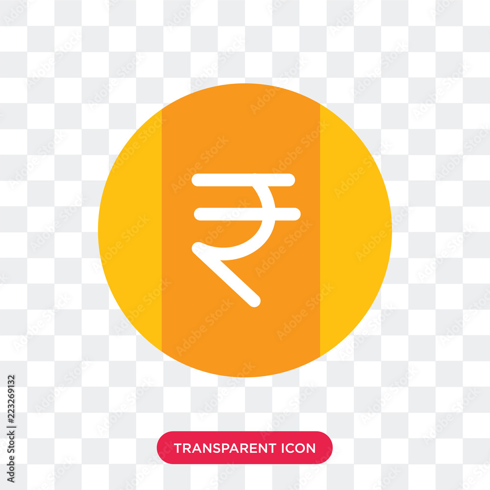 Rupee vector icon isolated on transparent background, Rupee logo design ...