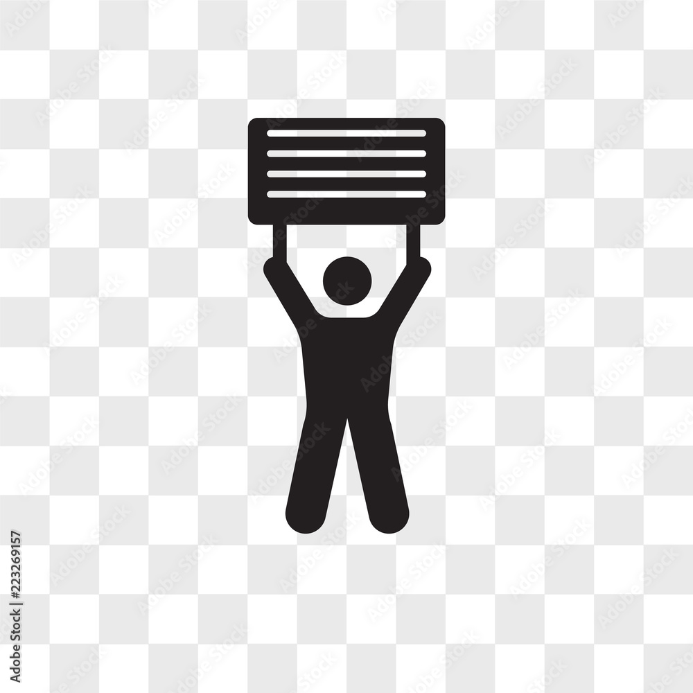 Protest vector icon isolated on transparent background, Protest logo ...