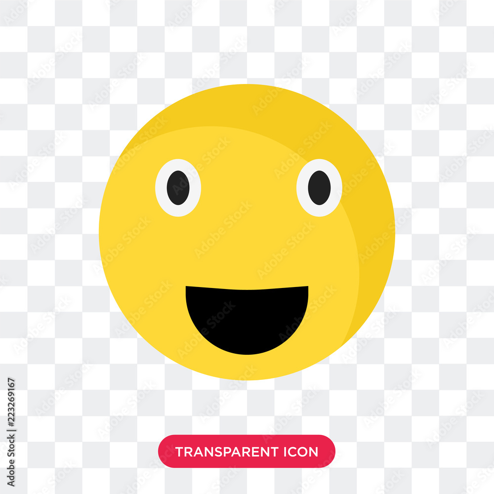 Happy smile vector icon isolated on transparent background, Happy smile ...