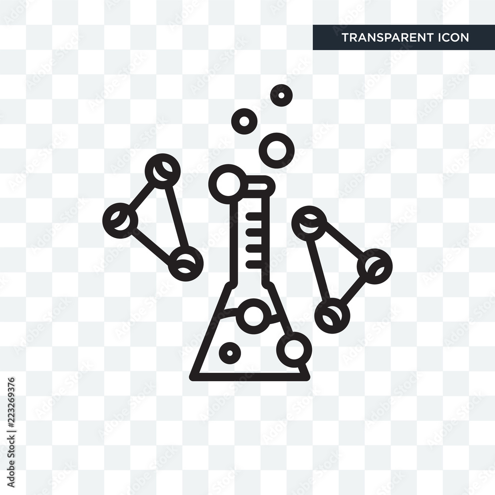 Test tube vector icon isolated on transparent background, Test tube ...