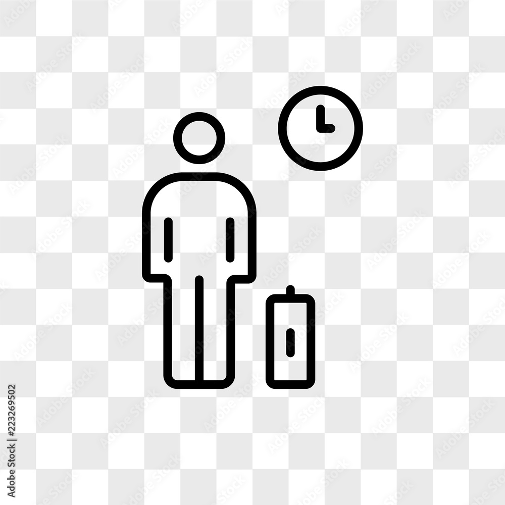 Waiting room vector icon isolated on transparent background, Waiting ...