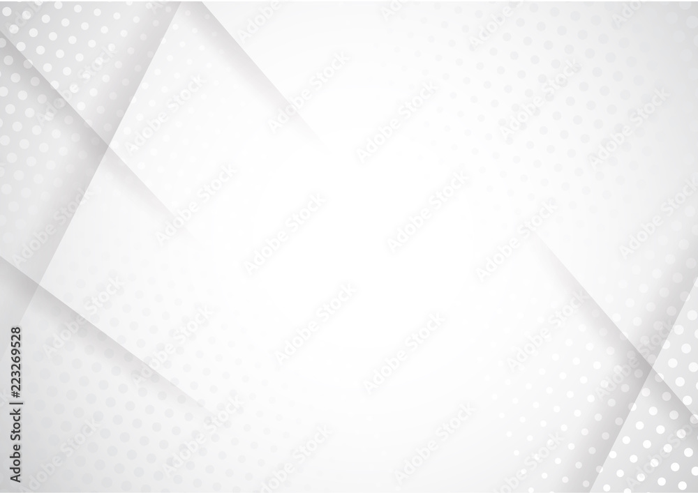 Modern Halftone white and grey background. Decorative web concept ...