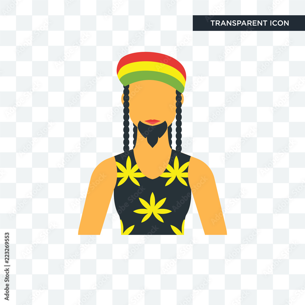 Jamaican vector icon isolated on transparent background, Jamaican logo ...