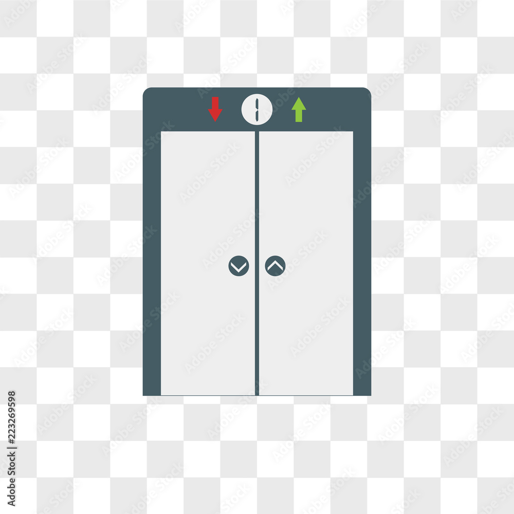 Elevator vector icon isolated on transparent background, Elevator logo ...
