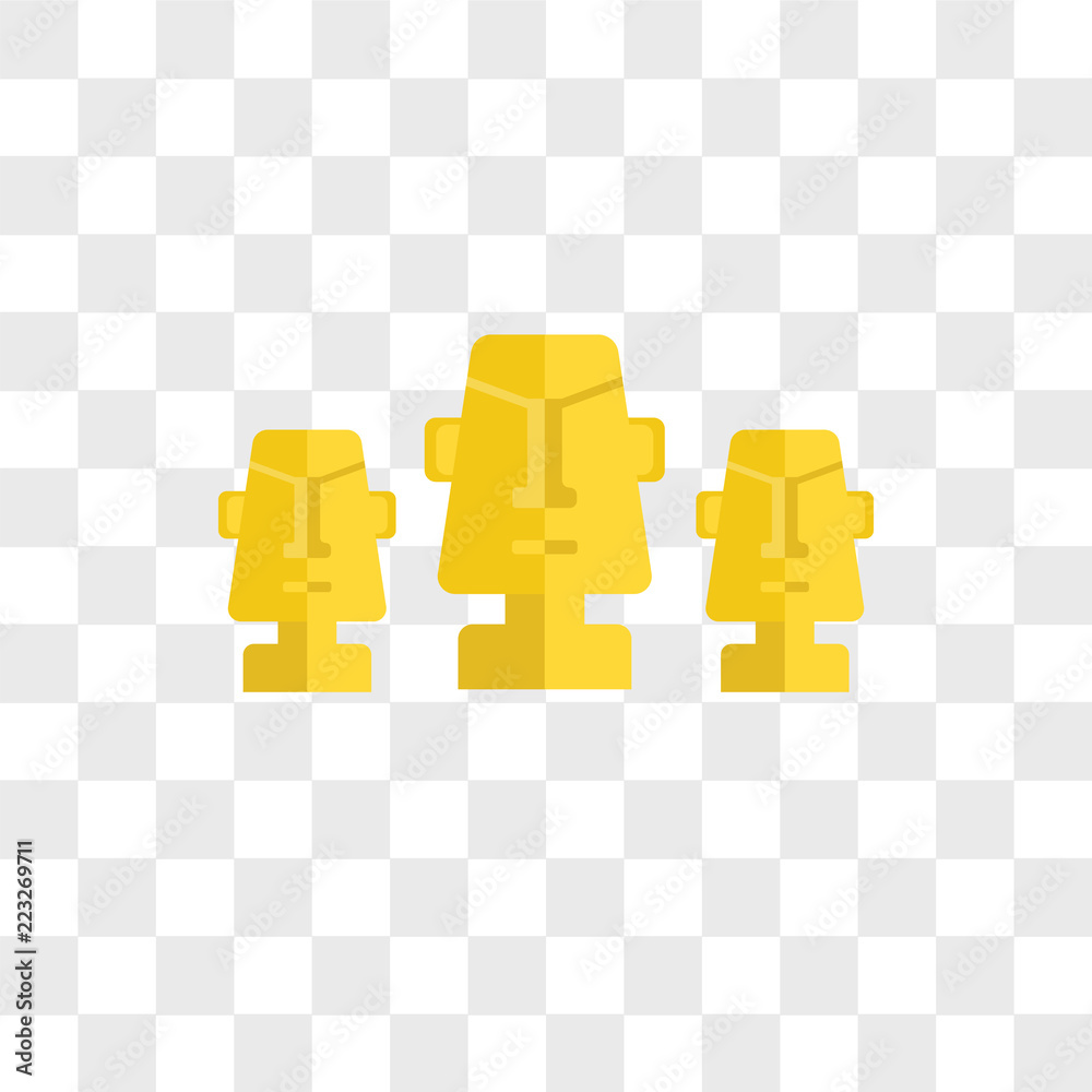 Moai vector icon isolated on transparent background, Moai logo design ...