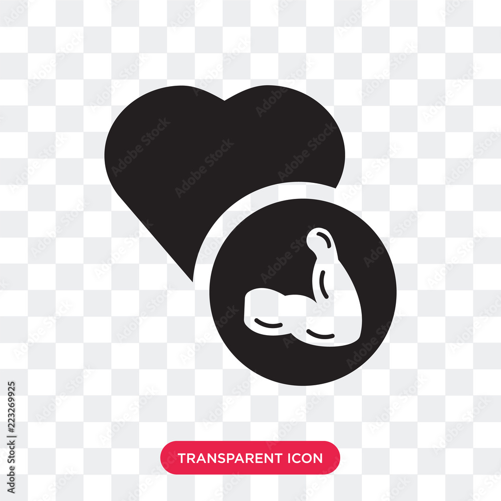 Muscle vector icon isolated on transparent background, Muscle logo ...