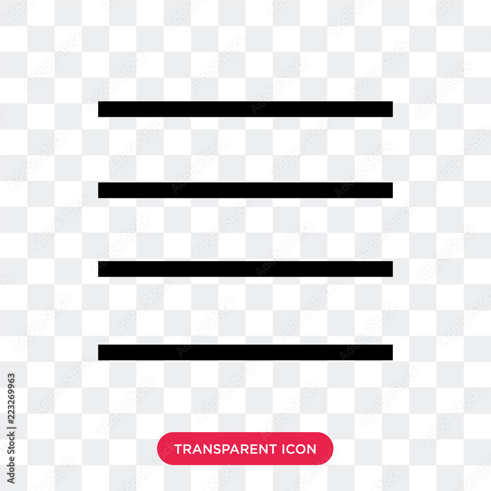 menu vector icon isolated on transparent background, menu logo design ...