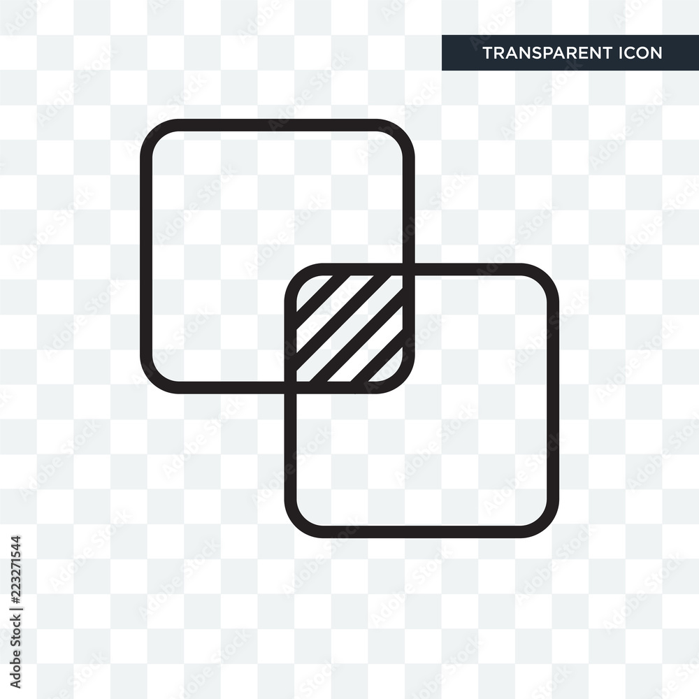 Intersection vector icon isolated on transparent background ...