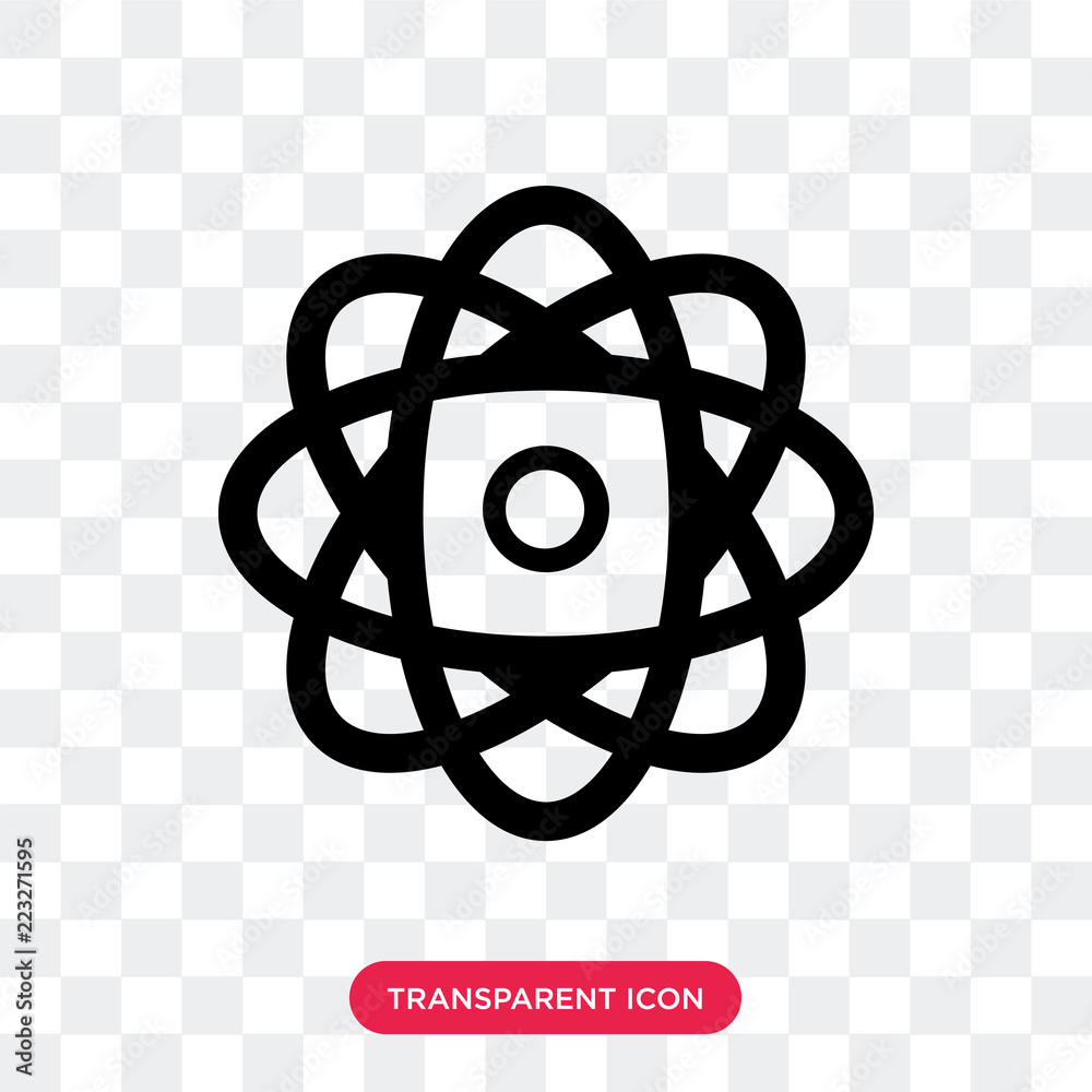 Atomic orbitals vector icon isolated on transparent background, Atomic ...