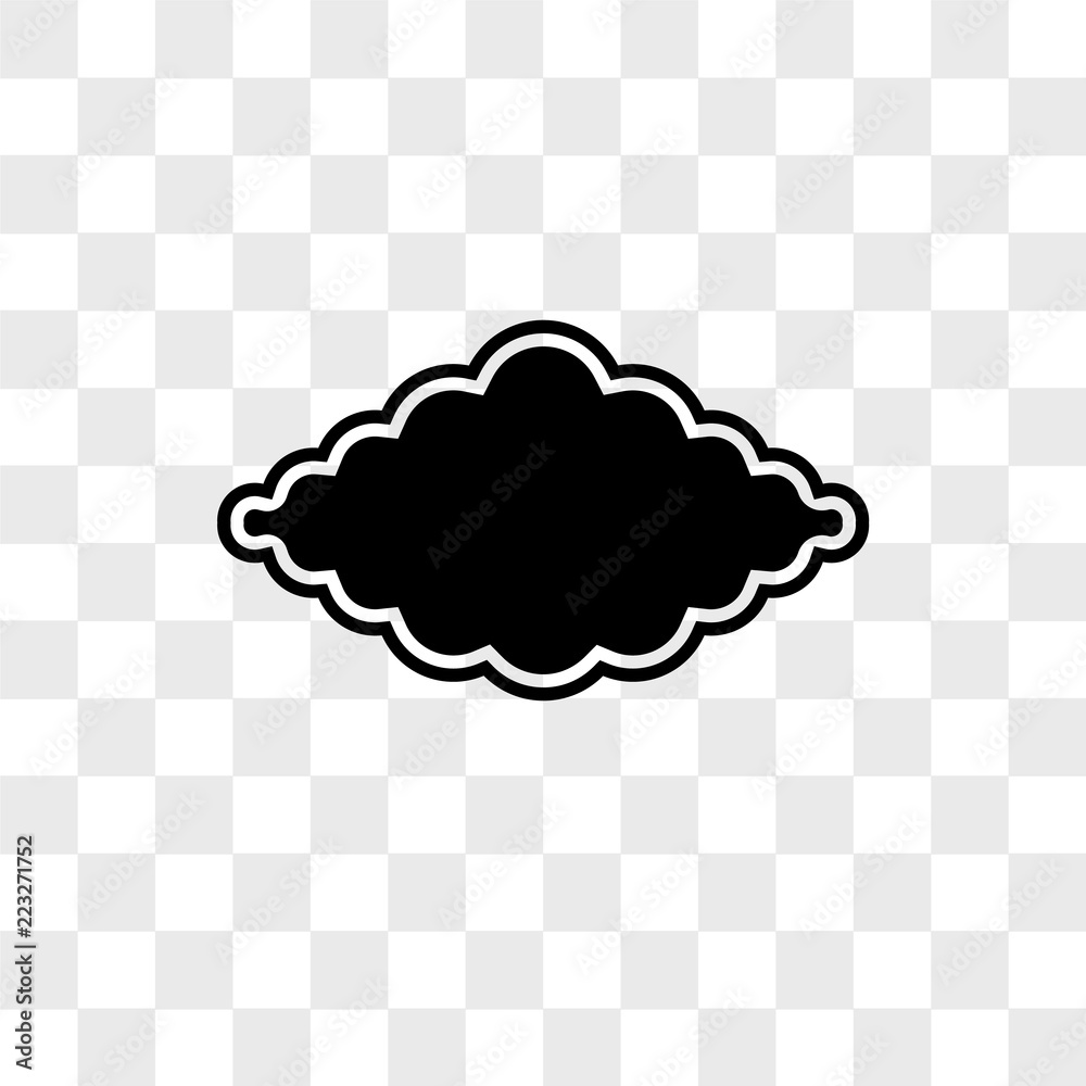 Round Cloud vector icon isolated on transparent background, Round Cloud ...