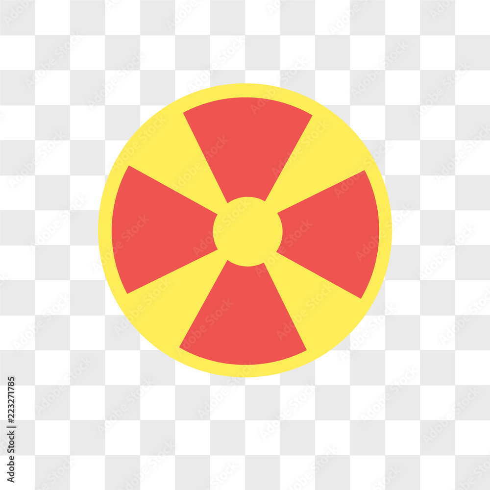 Nuclear vector icon isolated on transparent background, Nuclear logo ...