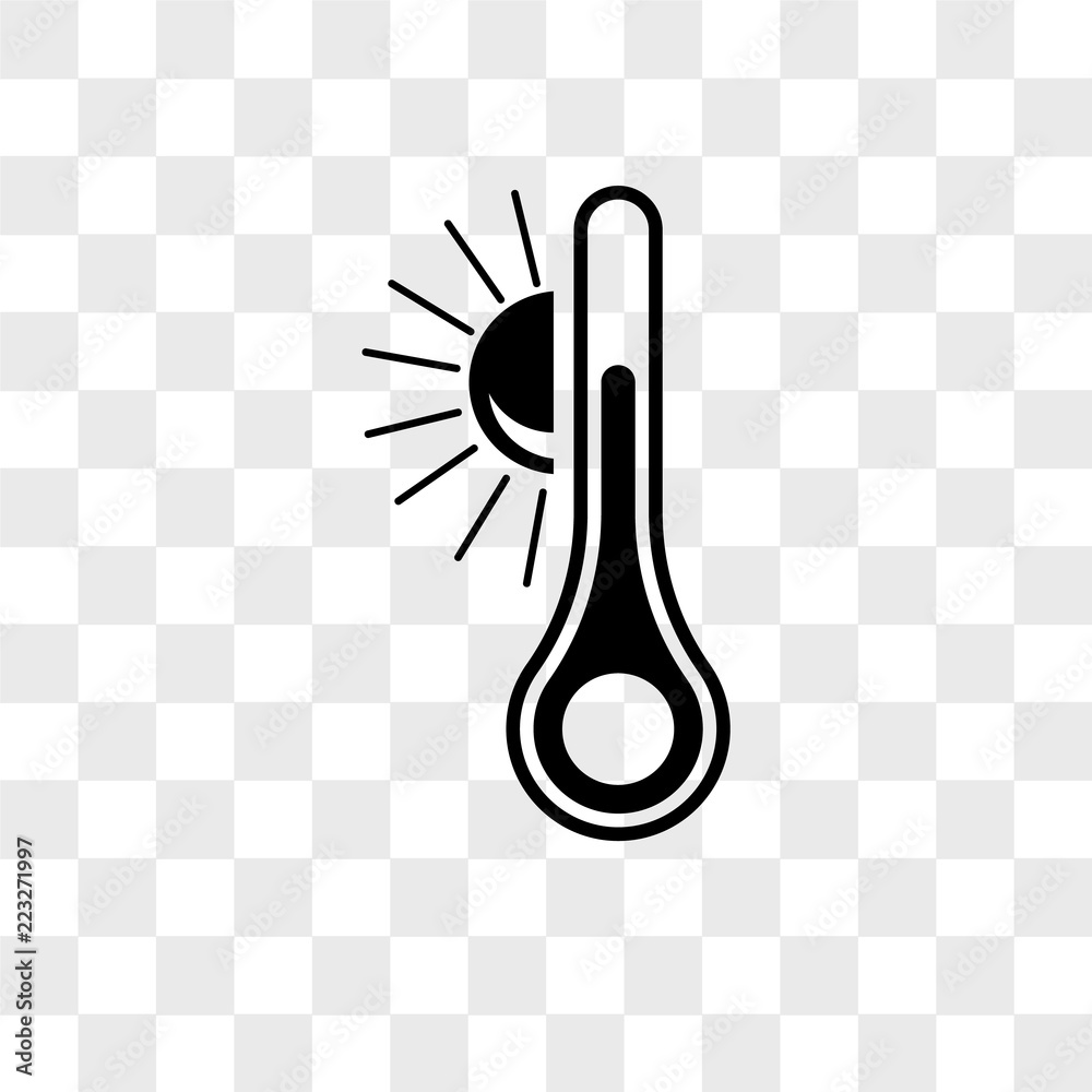 nice temperature vector icon isolated on transparent background, nice ...