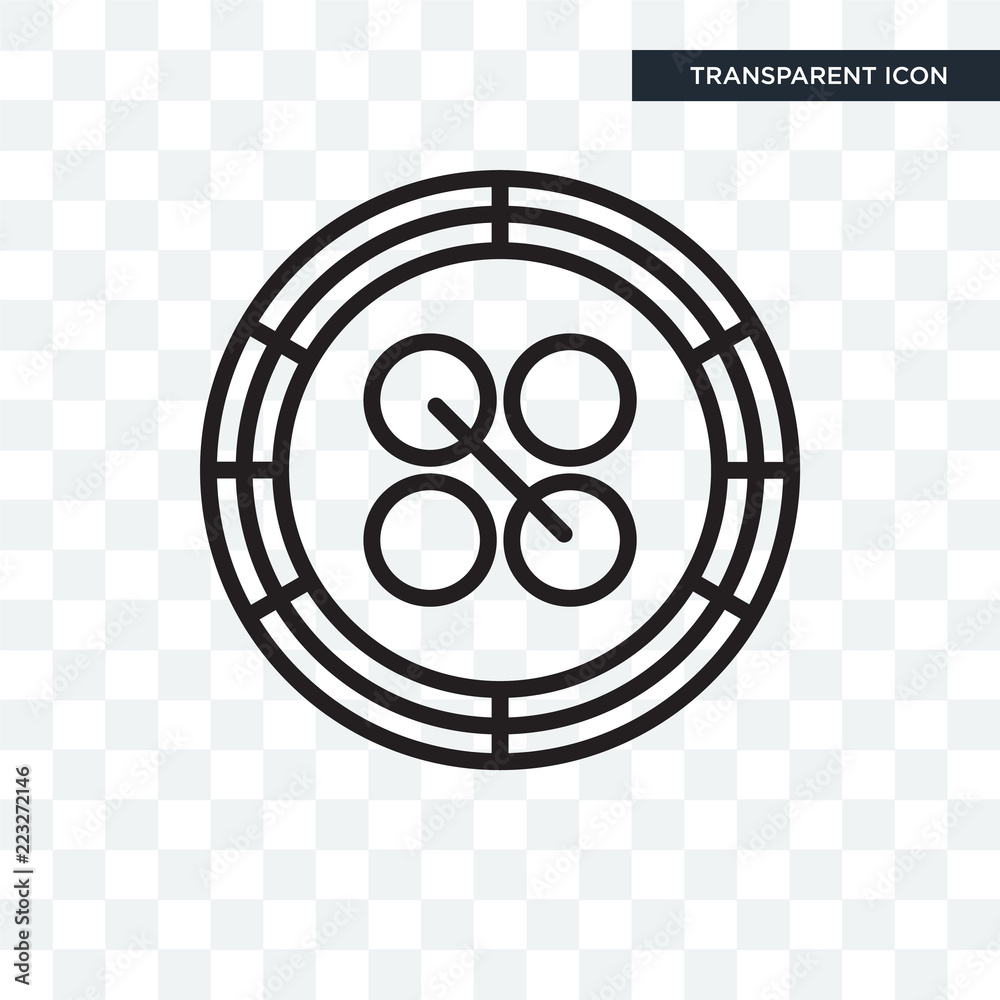 Button vector icon isolated on transparent background, Button logo ...