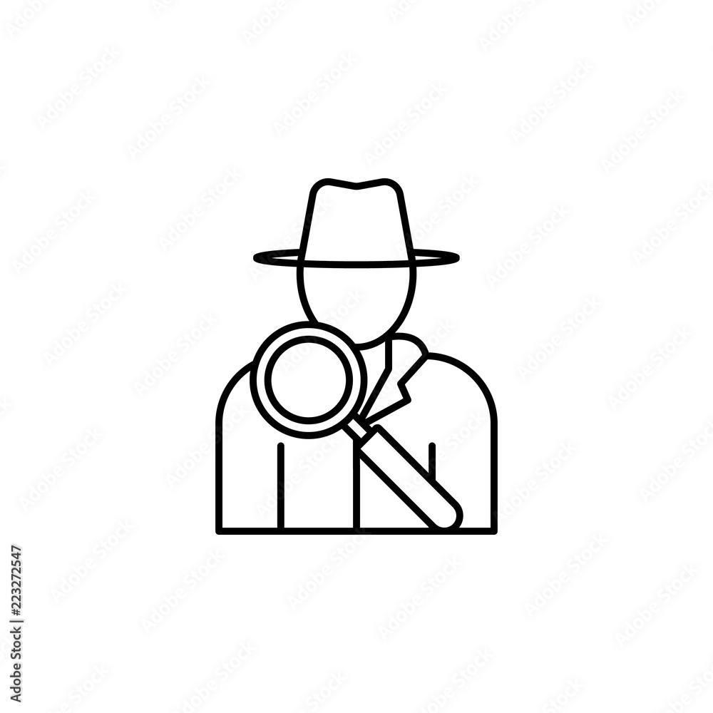 detective icon. Element of crime and punishment icon for mobile concept ...