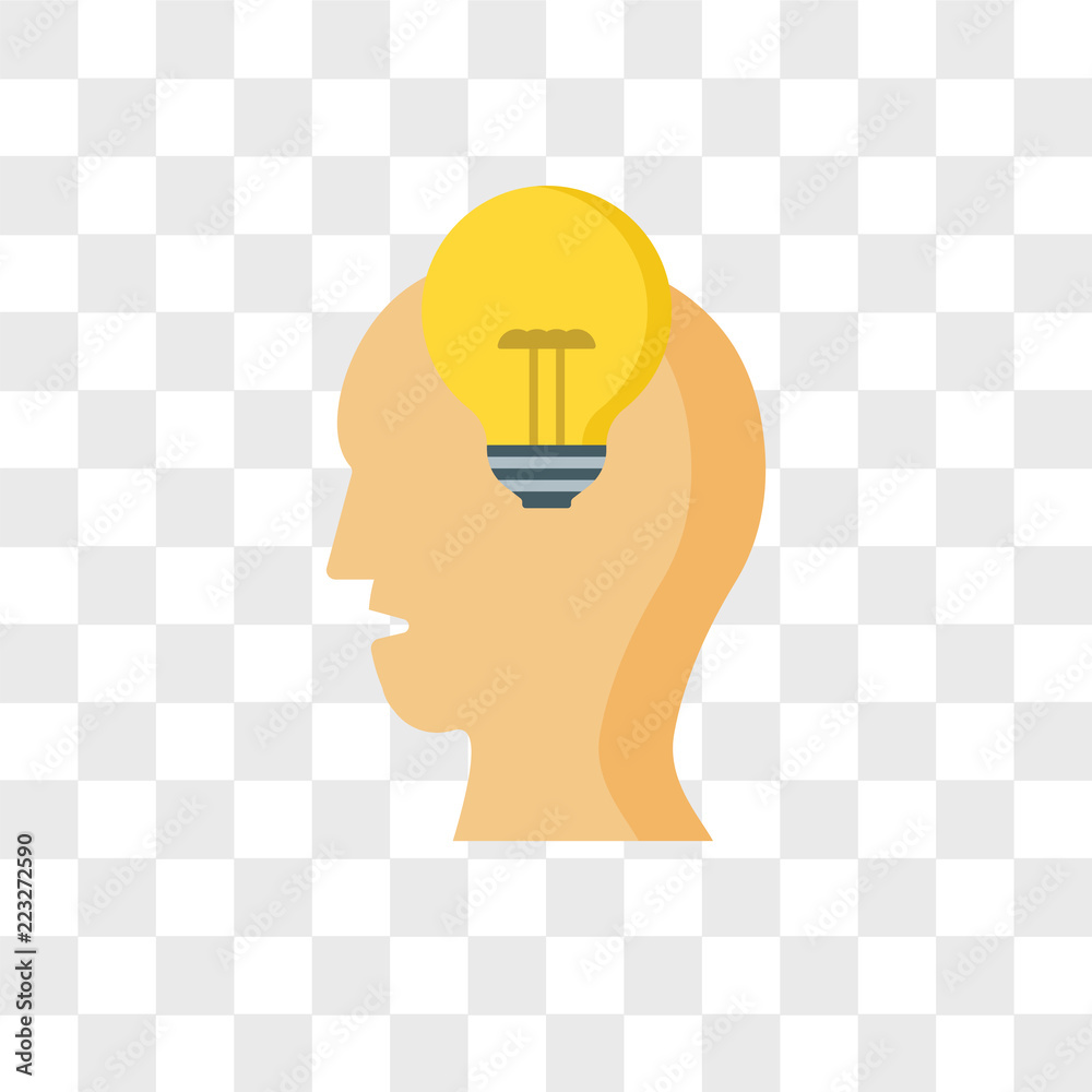 Think vector icon isolated on transparent background, Think logo design ...